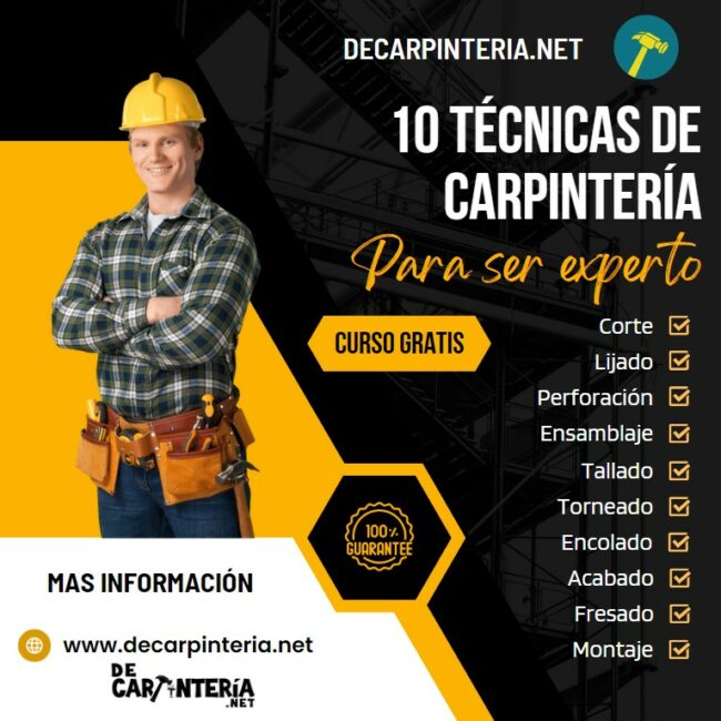 Curso de Carpintería para dominar 10 técnicas esenciales